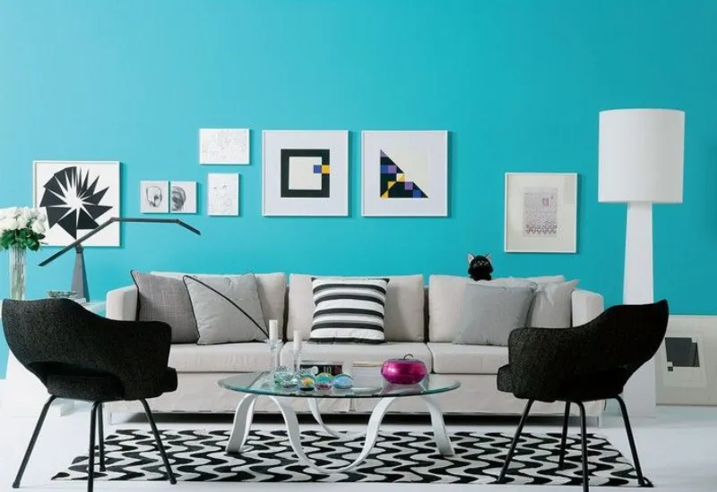 Descubre las maravillas del azul turquesa en la decoración de interiores